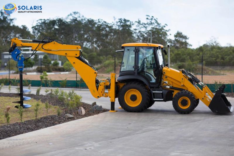 Backhoe Auger Drives & Bits | Solaris Attachments