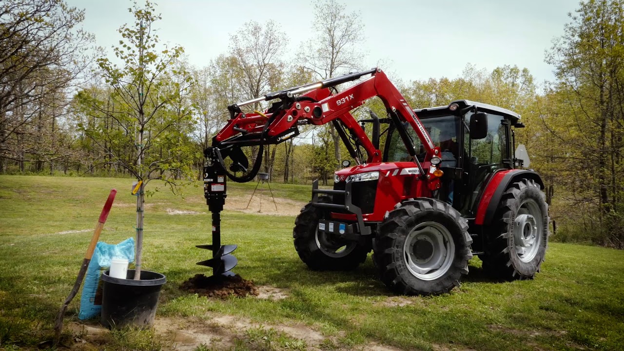 Solaris Auger on Tractor Front Loader - Solaris Attachments